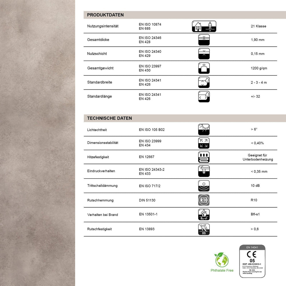 Wykładzina podłogowa Atlantic | Midas 741M | Wysoce odporna na ścieran